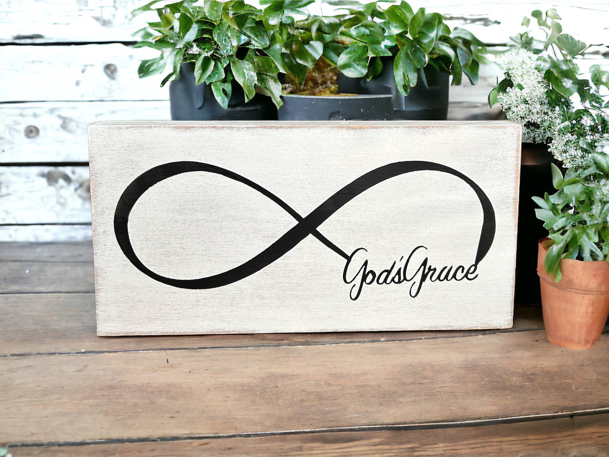 God's Grace - Rustic Christian Decor Wood Sign – Narrow Nook
